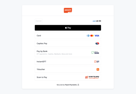 Embedded Checkout | Peach Payments
